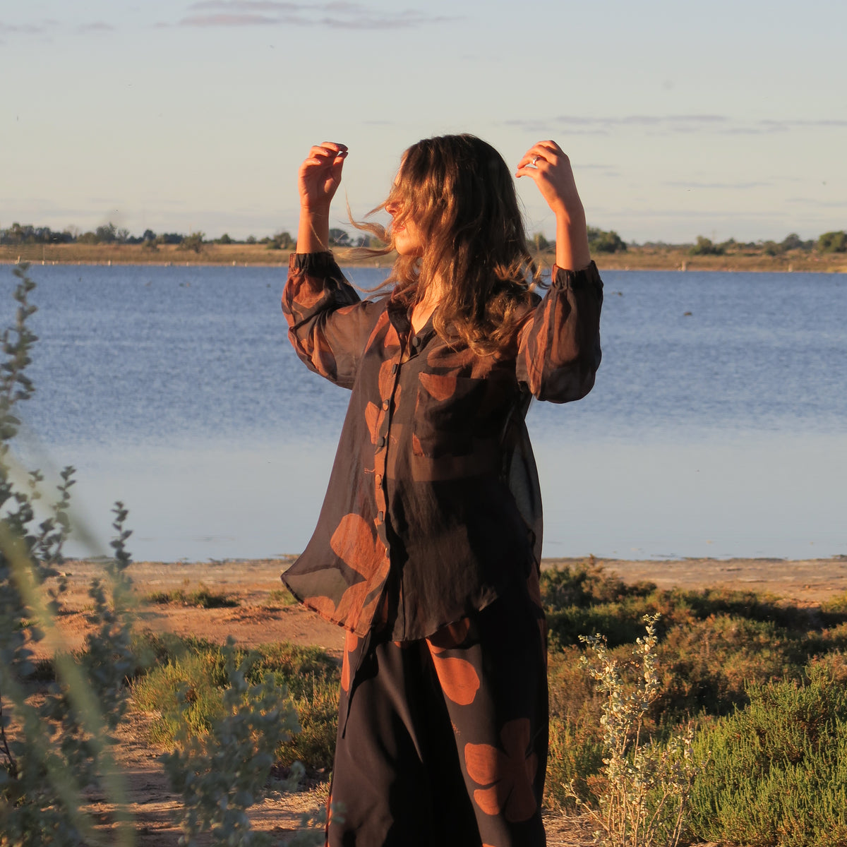 Jaya Fleur Sheer Blouse – Rose Harvest